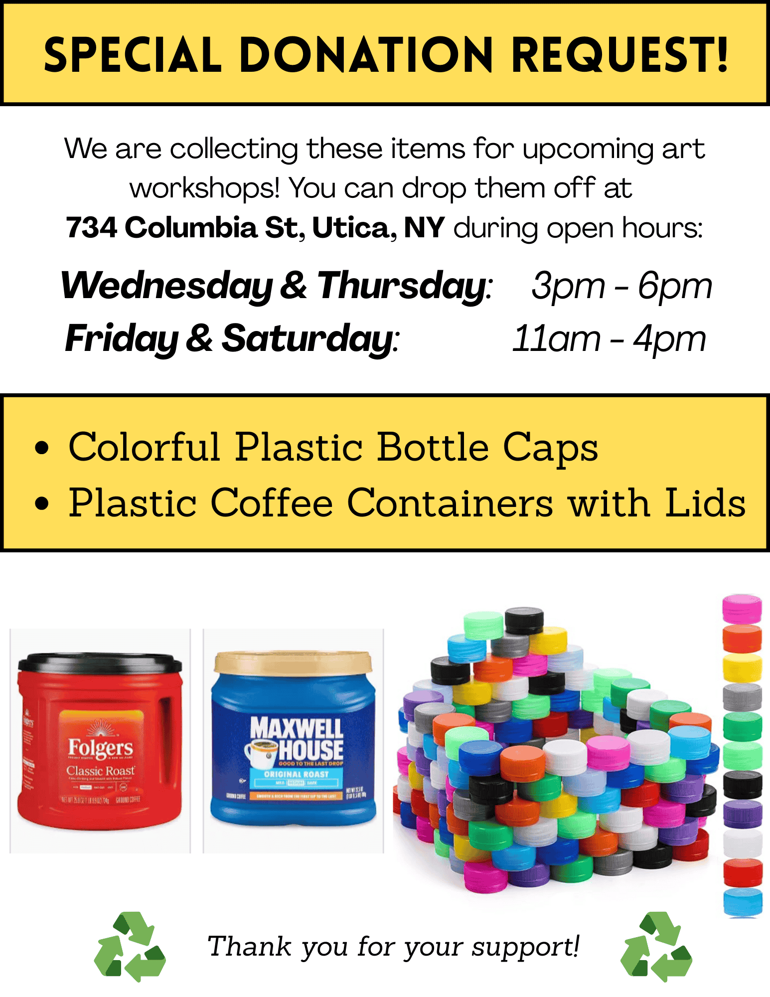 Donate Materials – Utica Creative Reuse